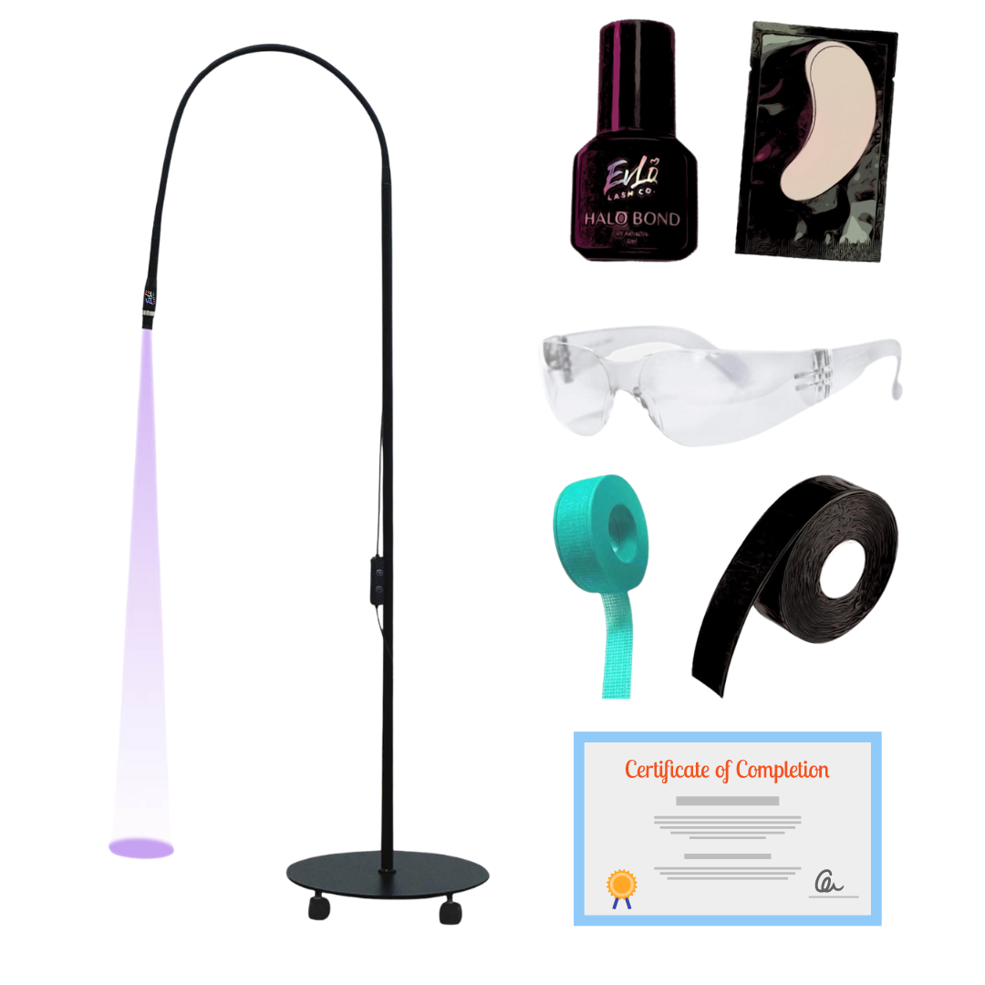 Halo Focus UV⚡️LED Lash Light Kit + Online Course – EvLo Lash Co.